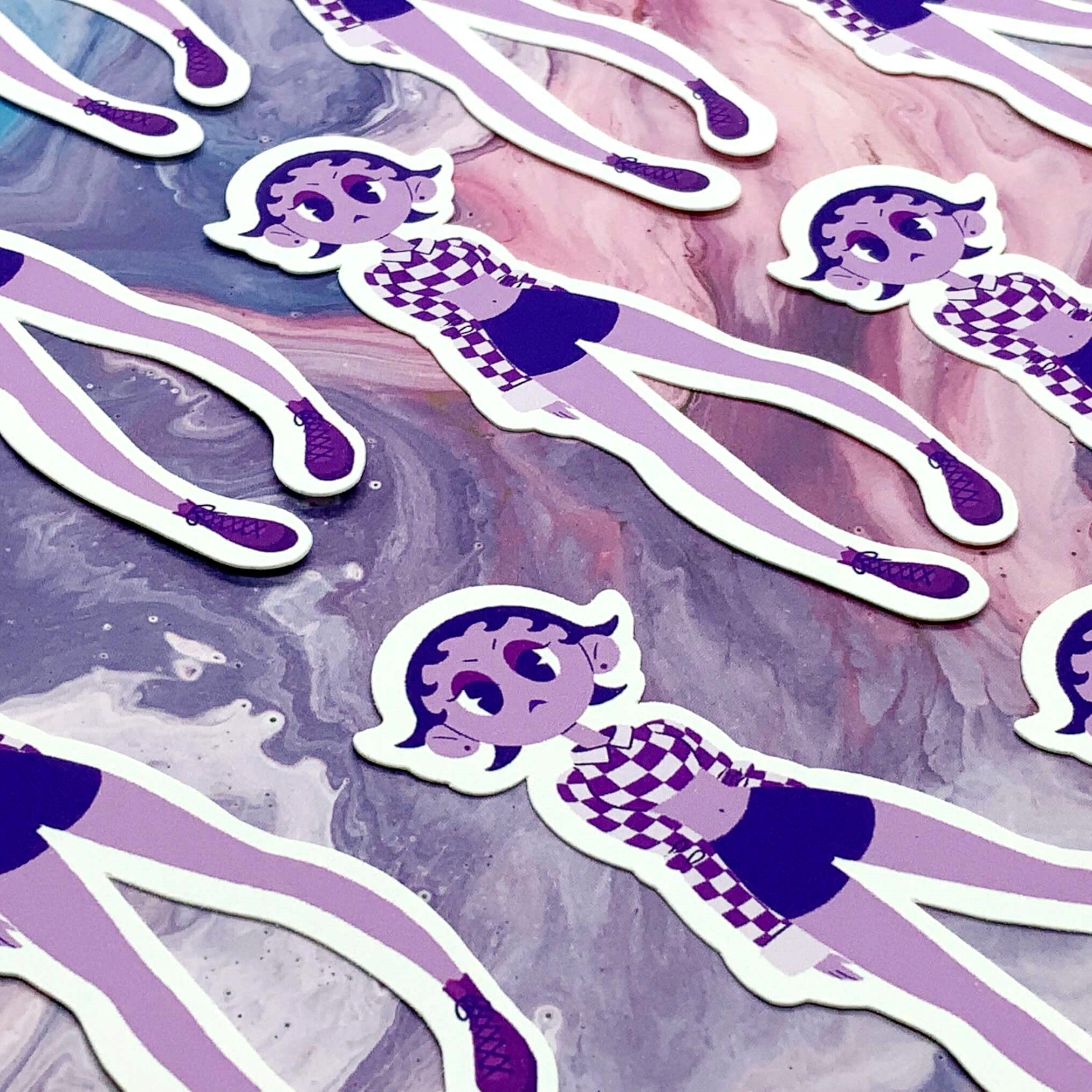 Purple Jo Sticker | Rho Art | Cute Stickers | Rho Art Shop