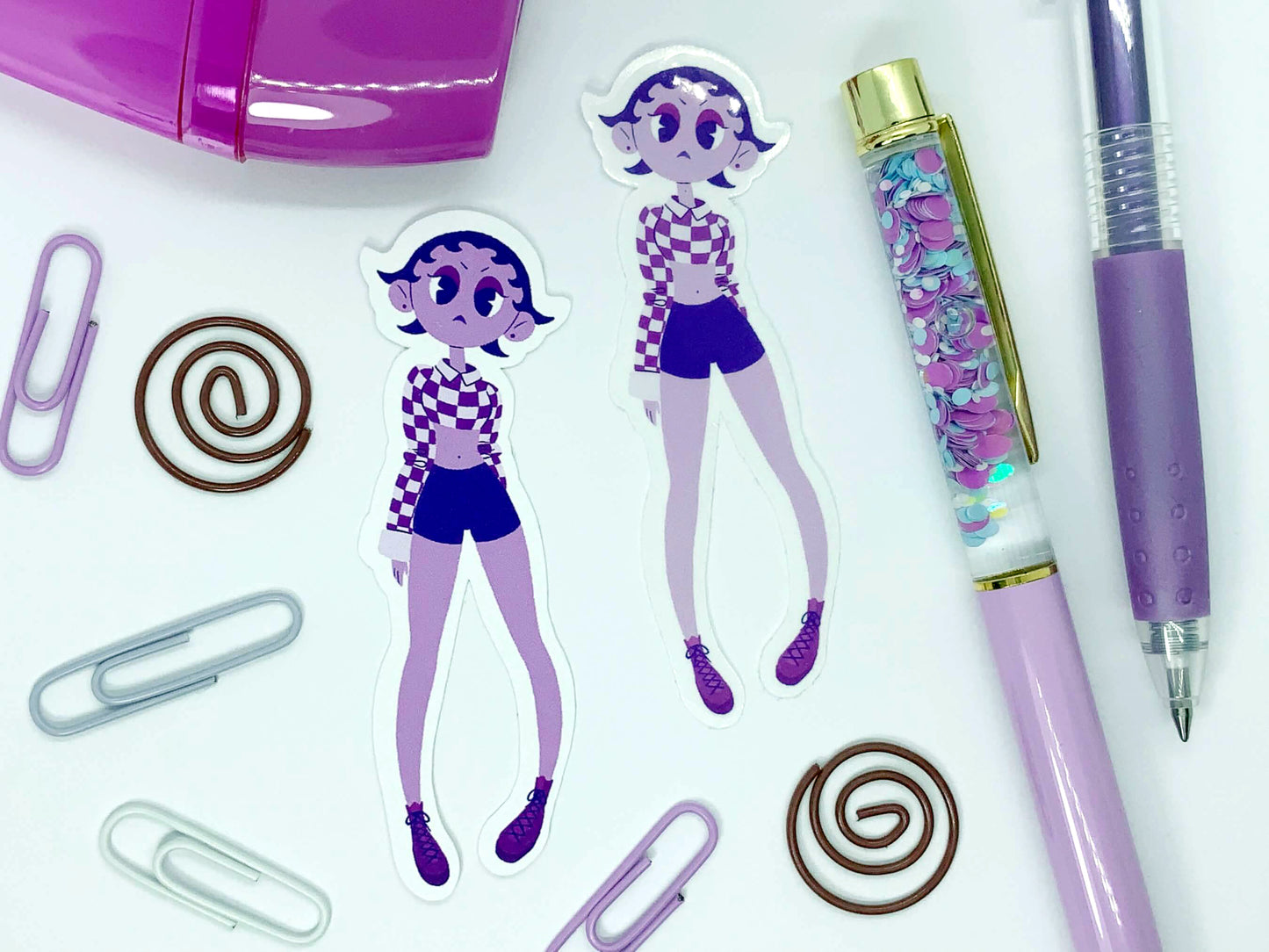 Purple Jo Sticker | Rho Art | Cute Stickers | Rho Art Shop